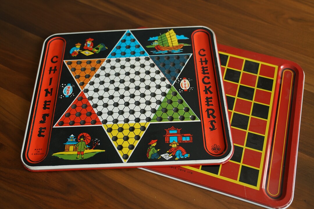 Vintage 50s Checkers Gameboards: Eagle Toys Metal Decor Set - Etsy
