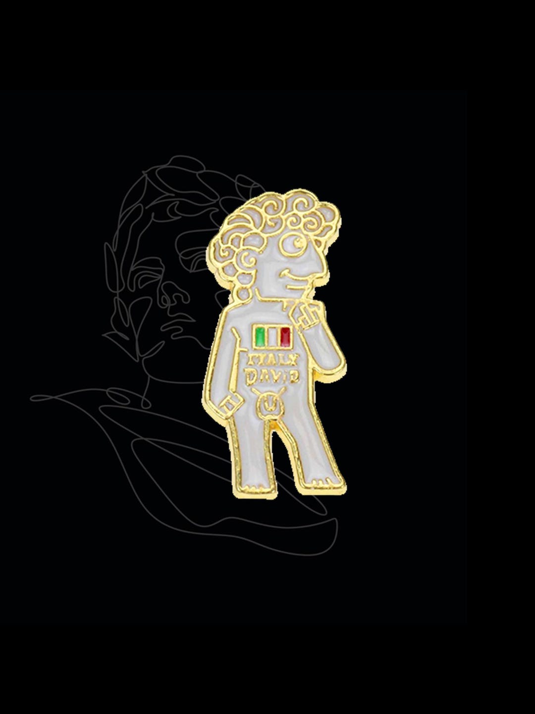Michelangelo David Enamel Pin – Sculpture Art - Etsy