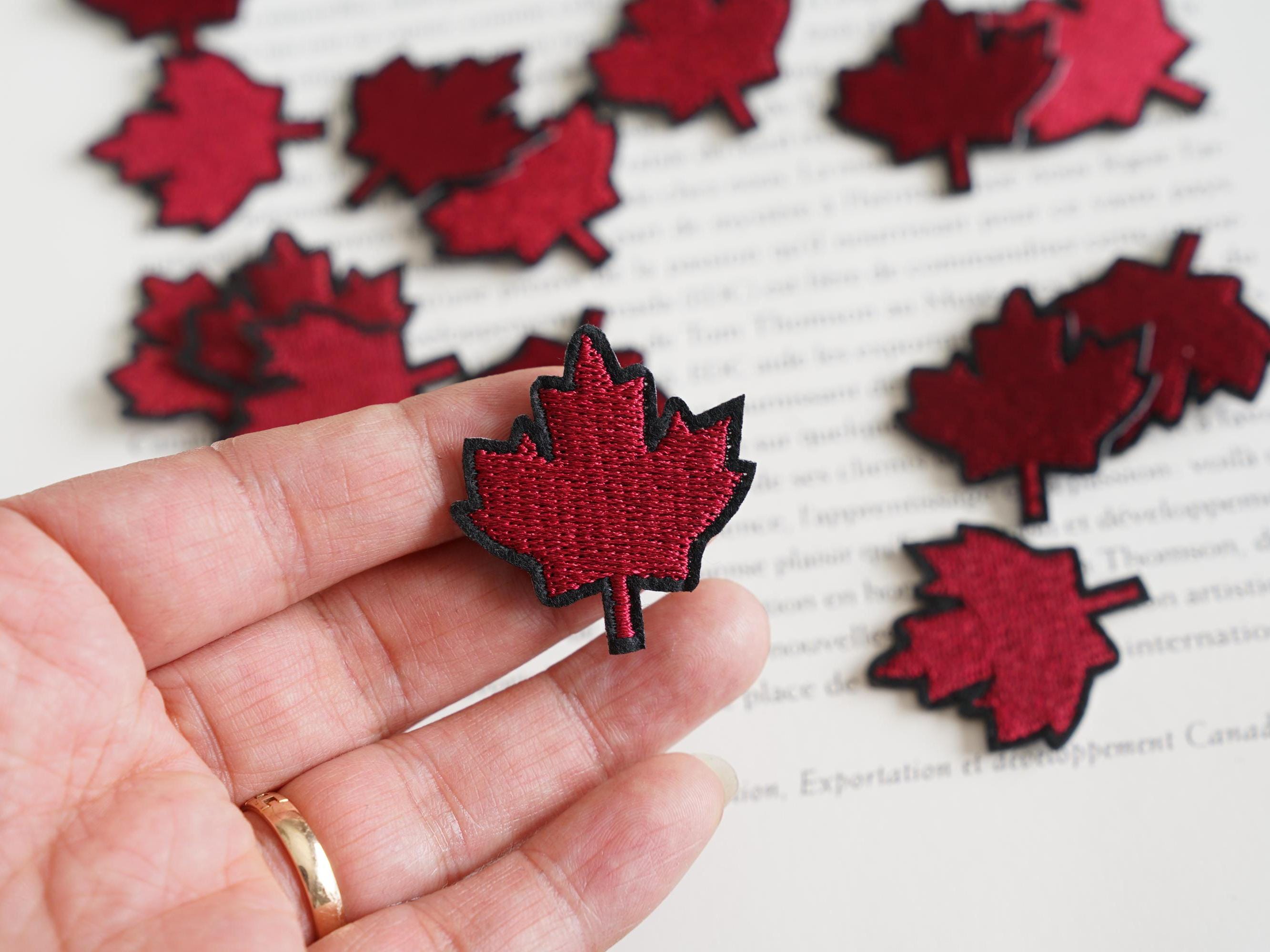 Mini Canada Maple Leaf Embroidered Patch Iron on Sew on (1.5"x1.5") - Etsy