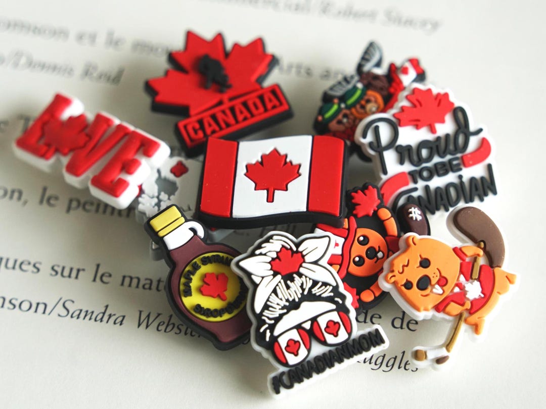 Proud Canada Canadian Themed Soft Silicone PVC Charms Shoe Clog Charm ...
