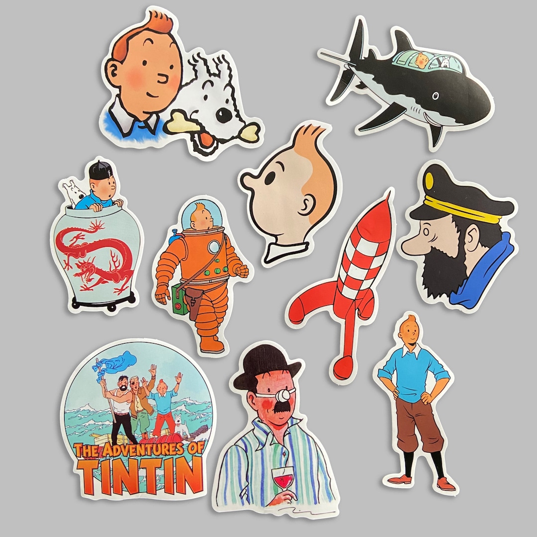 Tintin Cartoon Sticker Decal Laptop Wall Car Phone the Adventures of ...
