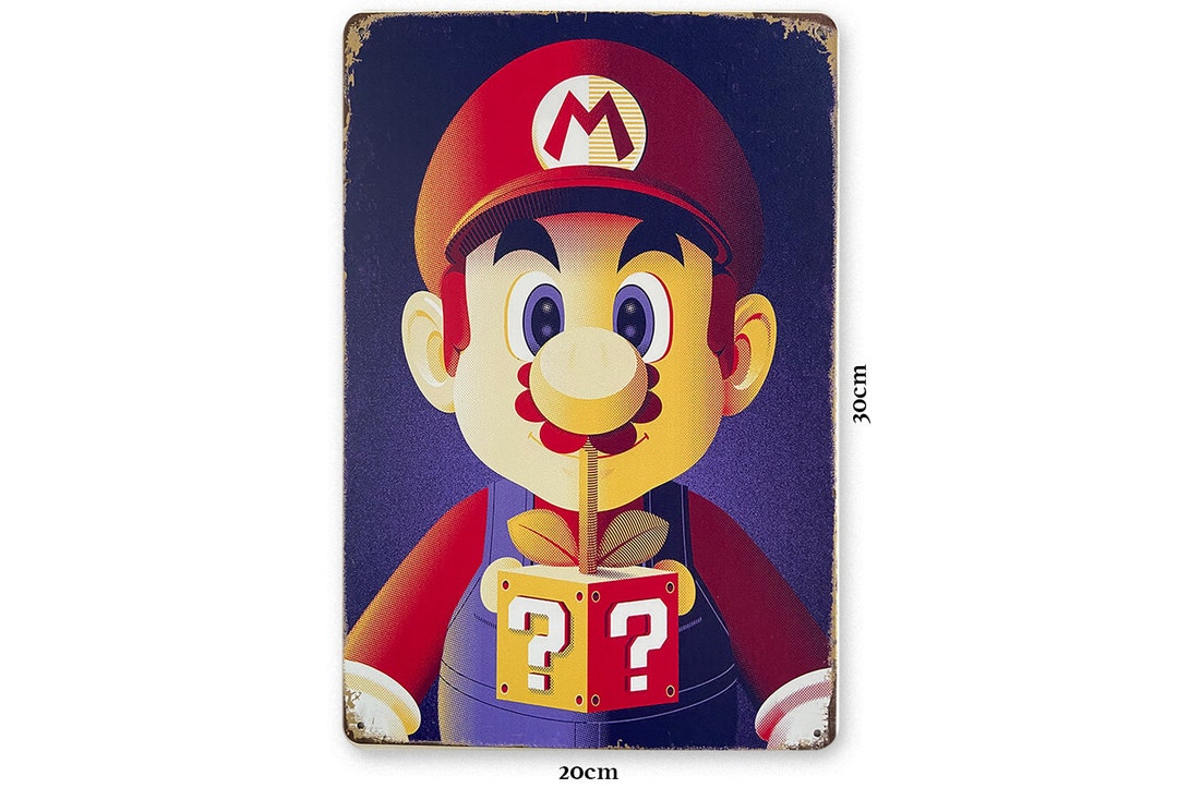8x12 Super Mario Bros Metal Sign Plates Plaque Mural Decoration Strong ...