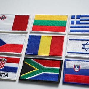 National Country Flag Embroidery Patch Iron on Sew on 3.25"x2.0" - Etsy