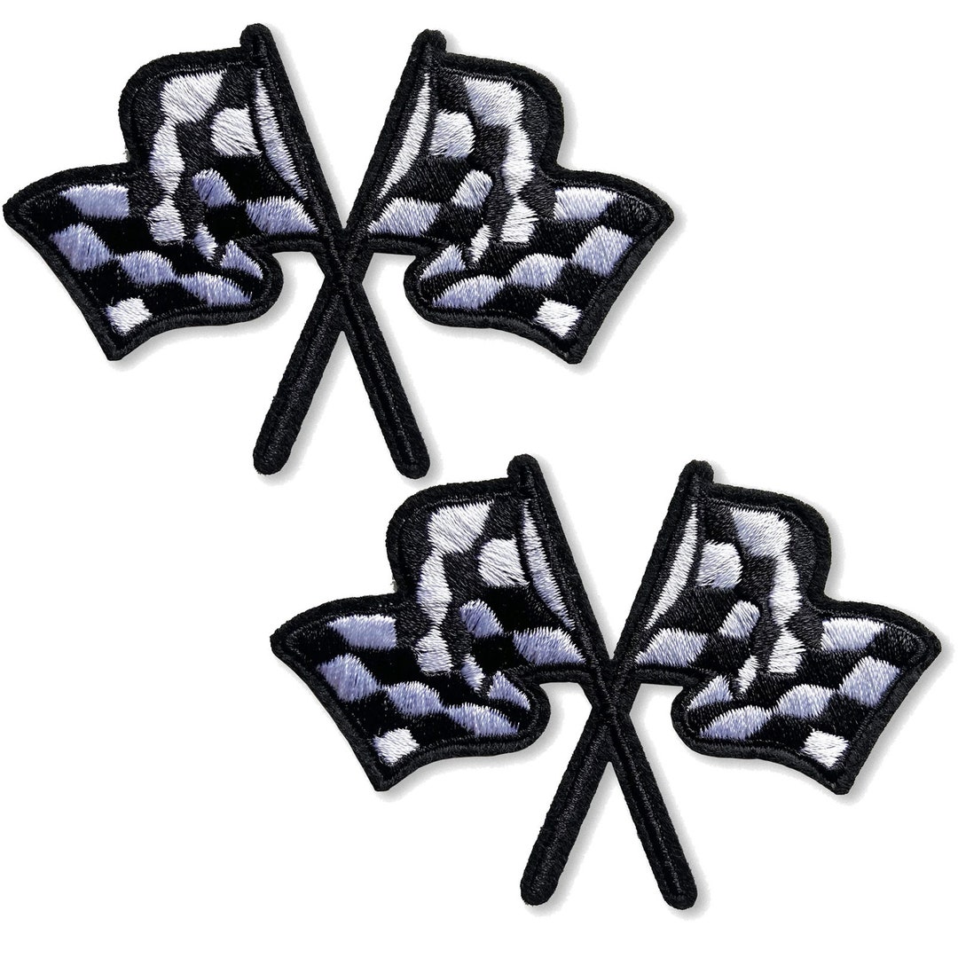 Checkered Flag Patch, Trucker Cap Patch, Iron On, DIY Patch, Race Car ...