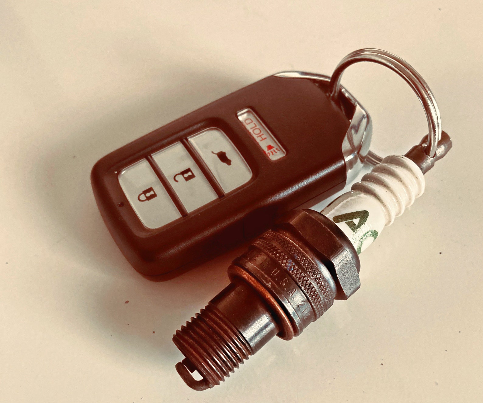 Vintage Spark Plug Keychain - Etsy