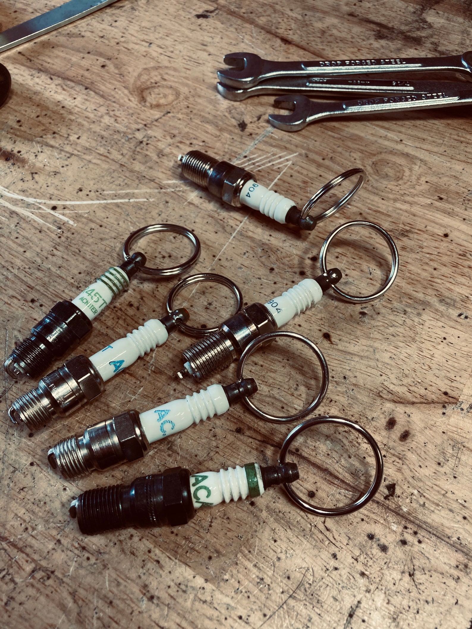 Vintage Spark Plug Keychain - Etsy