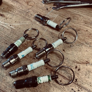 Vintage Spark Plug Keychain - Etsy