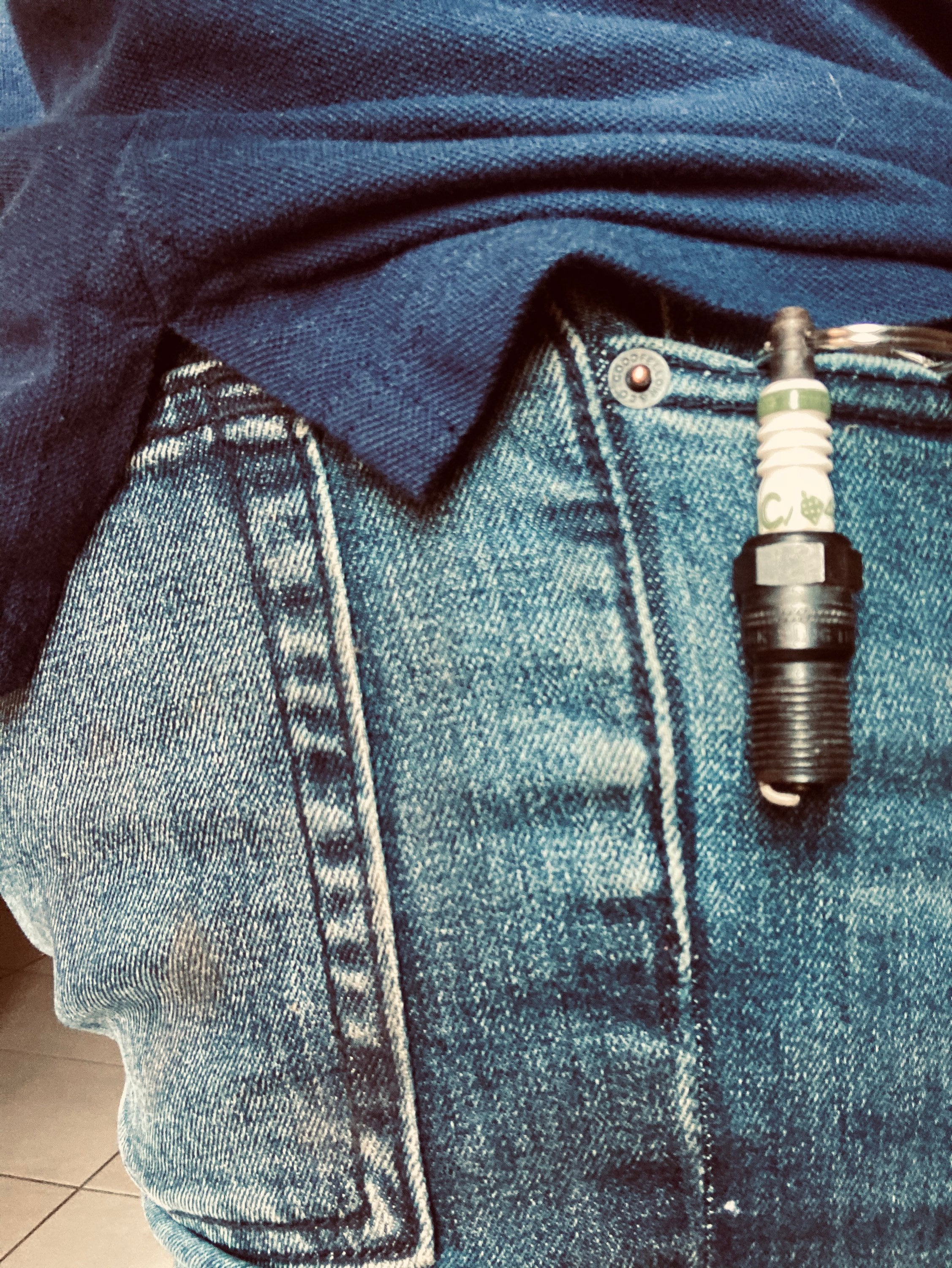 Vintage Spark Plug Keychain - Etsy