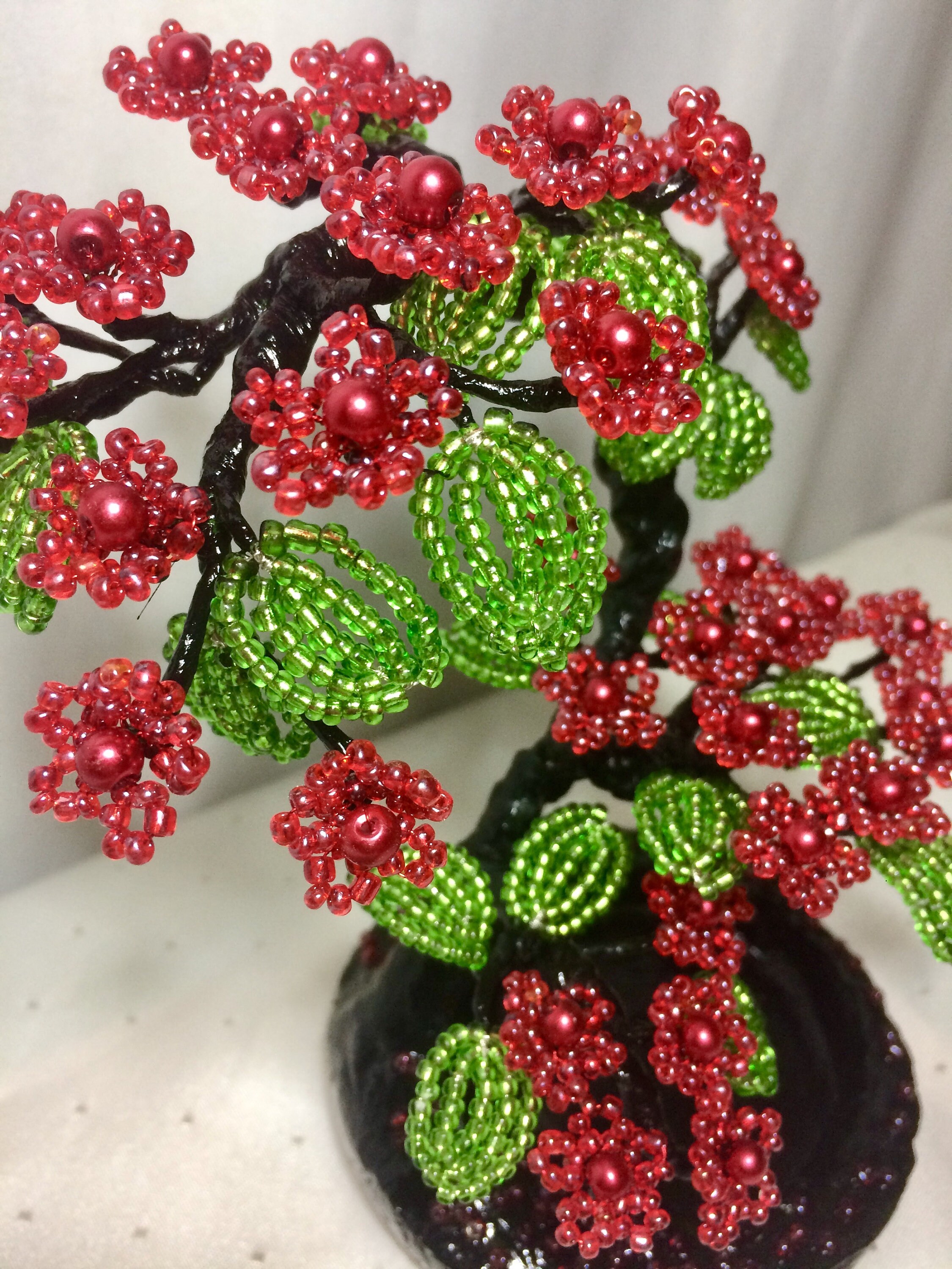 Tree of Beads for Home Decor - Wire Tree Sculpture - Beaded Tree Gift ...