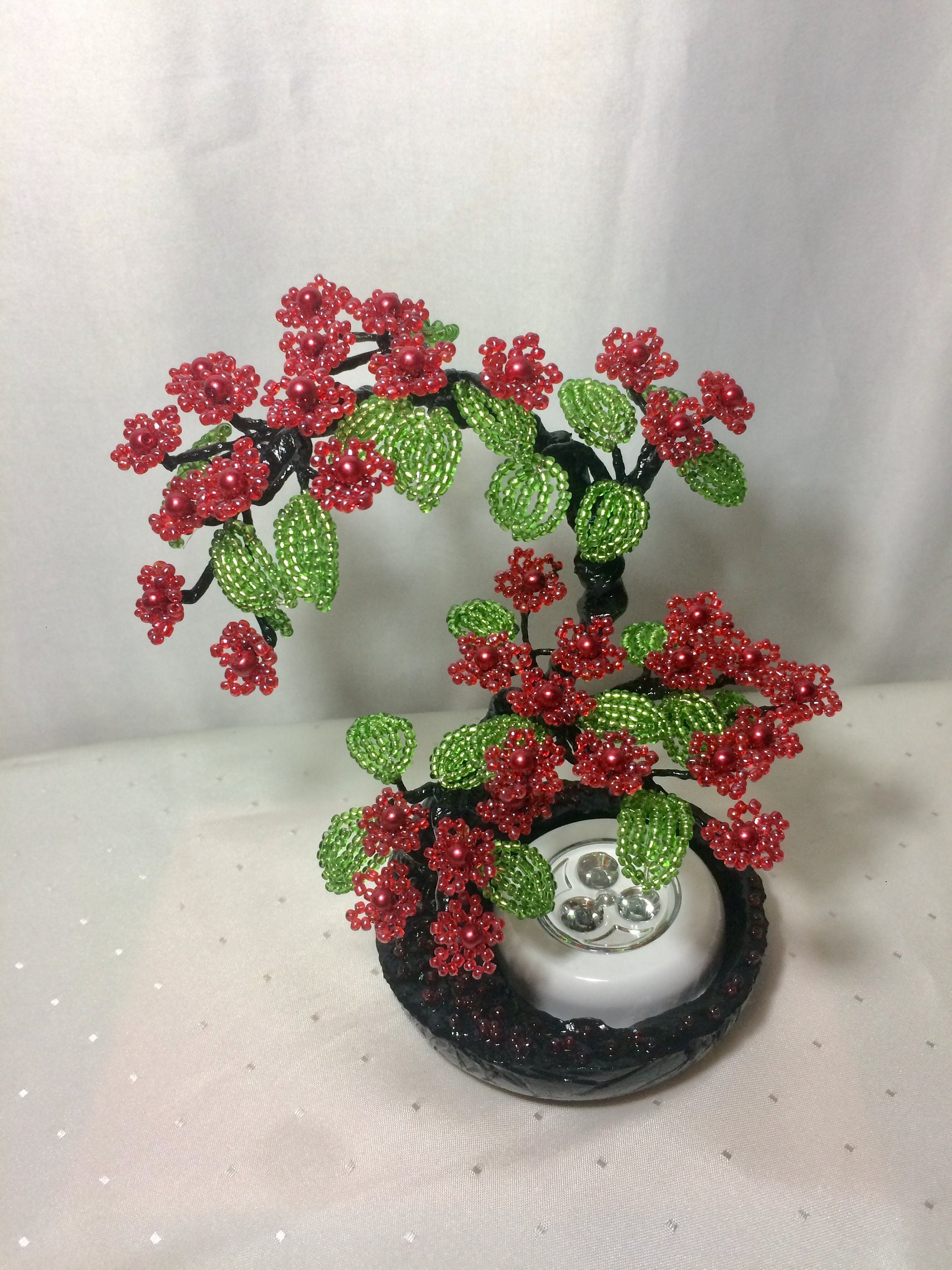 Tree of Beads for Home Decor Wire Tree Sculpture Beaded - Etsy