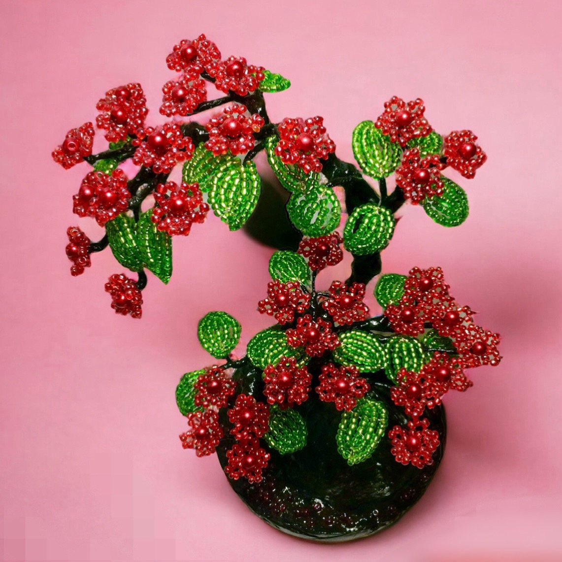 Tree of Beads for Home Decor - Wire Tree Sculpture - Beaded Tree Gift ...