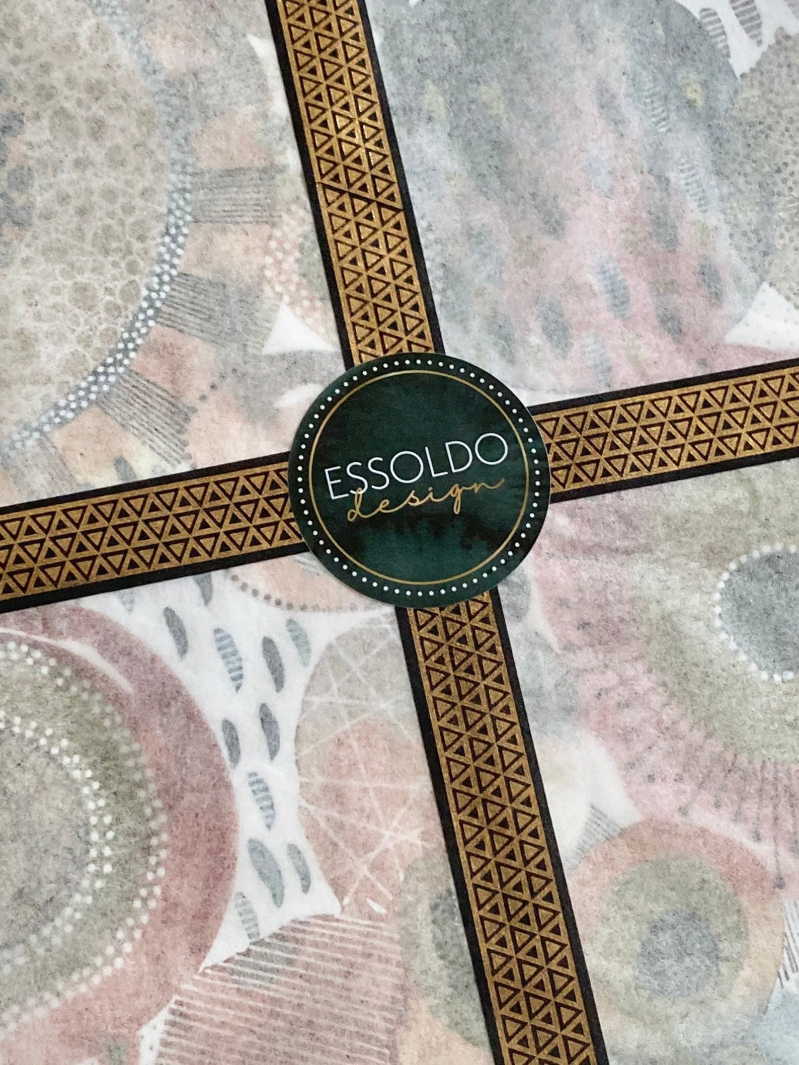 A4 Giclée Print Blue Red & Gold Abstract Watercolour - Etsy