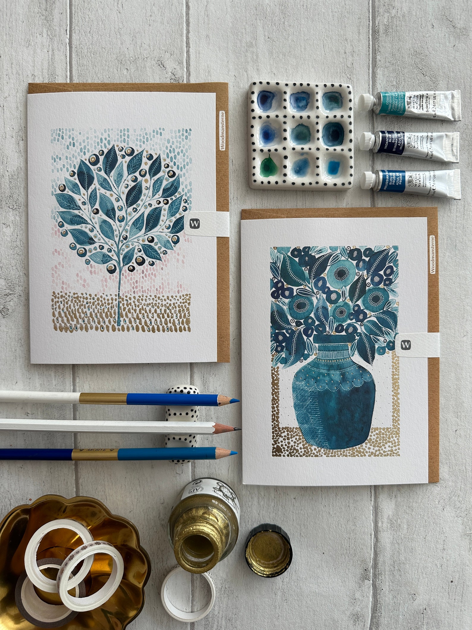 6 Luxury Gold Foiled Greeting Cards pack of Mixed Designs - Etsy