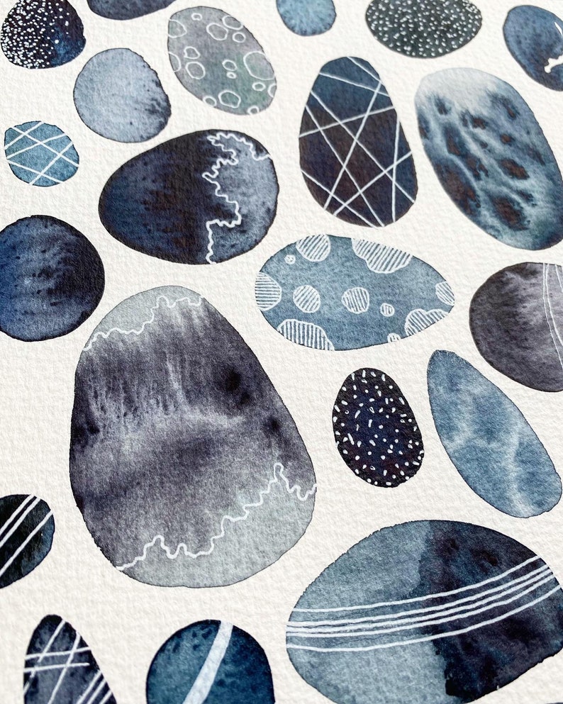 A4 Giclée Print Sea Pebbles Pebble Print Wall Art Seaside - Etsy