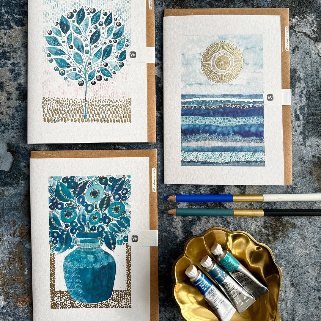 6 Luxury Gold Foiled Greeting Cards (pack of Mixed Designs) - Etsy