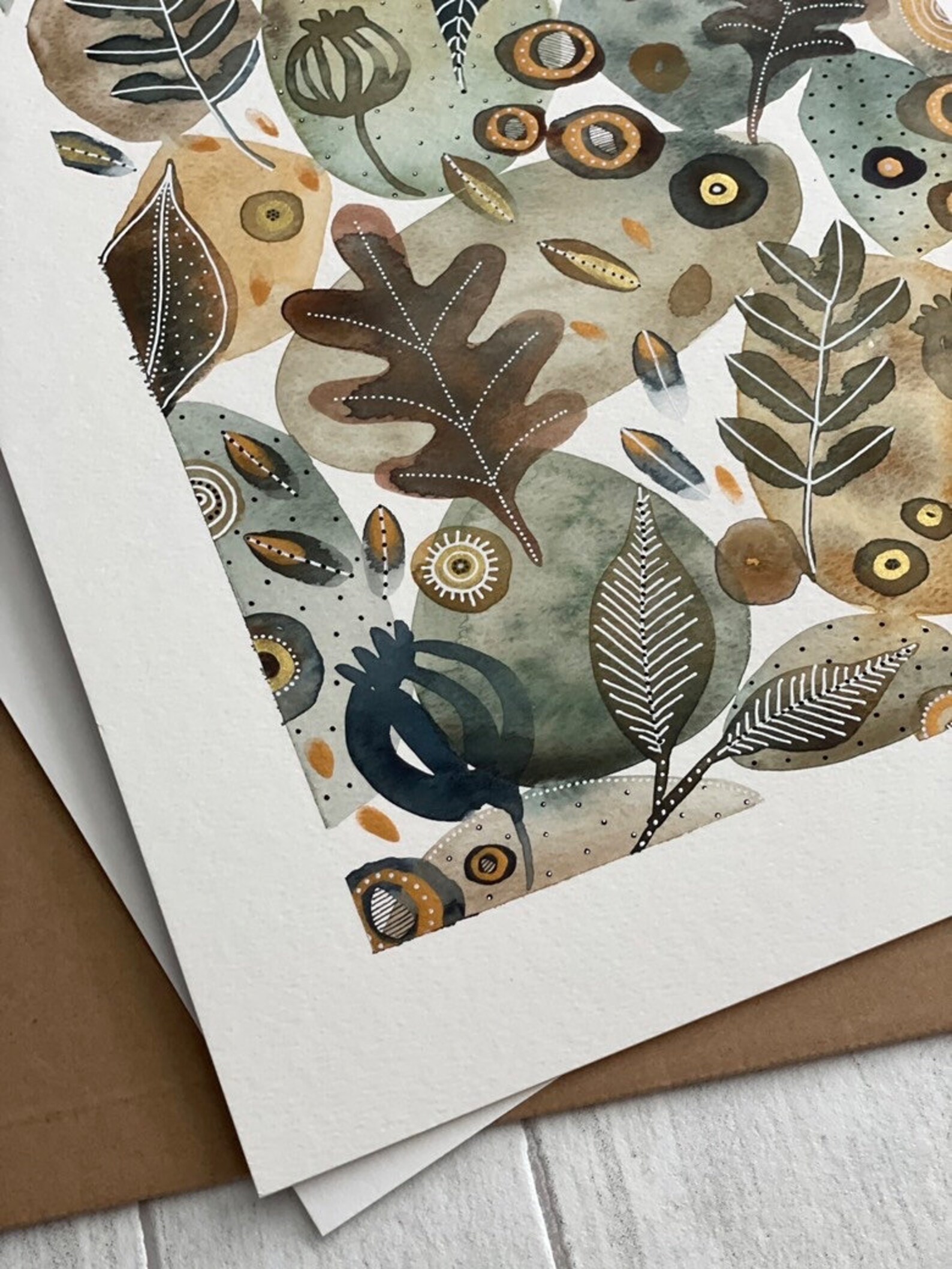 A3 Giclée Print - Autumn Leaves Watercolour - Etsy