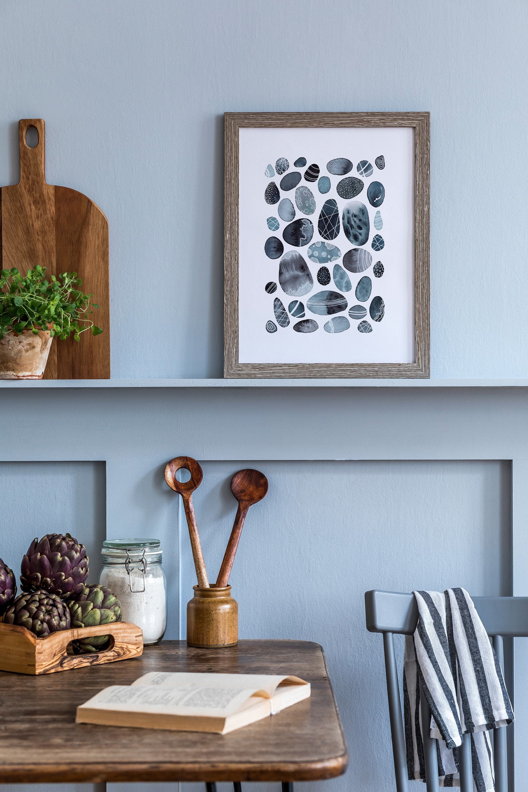 A4 Giclée Print Sea Pebbles Pebble Print Wall Art Seaside - Etsy