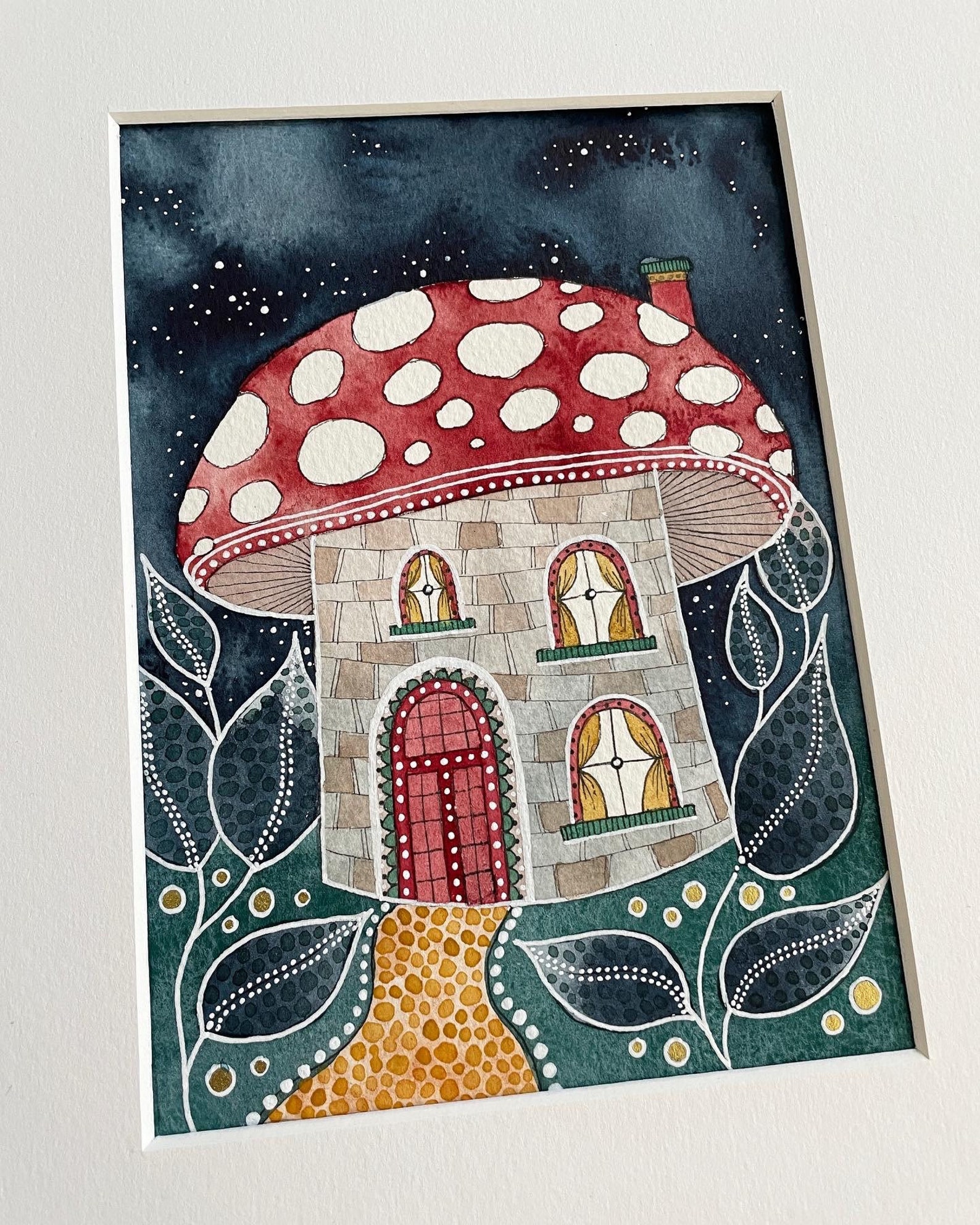 A4 Giclée Print Toadstool House Print Toadstool Print - Etsy