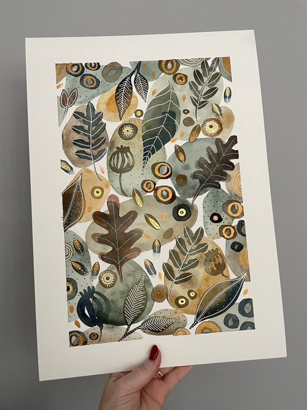A3 Giclée Print - Autumn Leaves Watercolour - Etsy