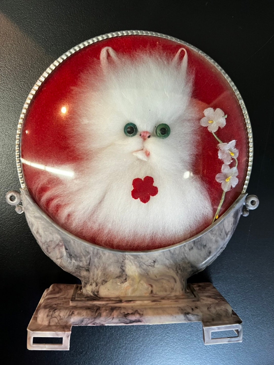Cute Taiwanese Vintage Two-sided Cat Glass Decors - Etsy