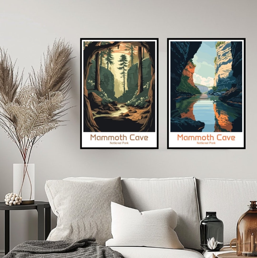 Mammoth Cave National Park Poster Travel Print Mammoth Cave Kentucky ...