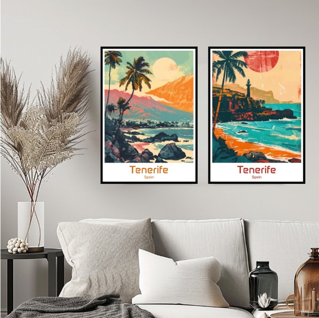 Tenerife Spain Poster Travel Print Wall Poster Tenerife Island Wall Art ...