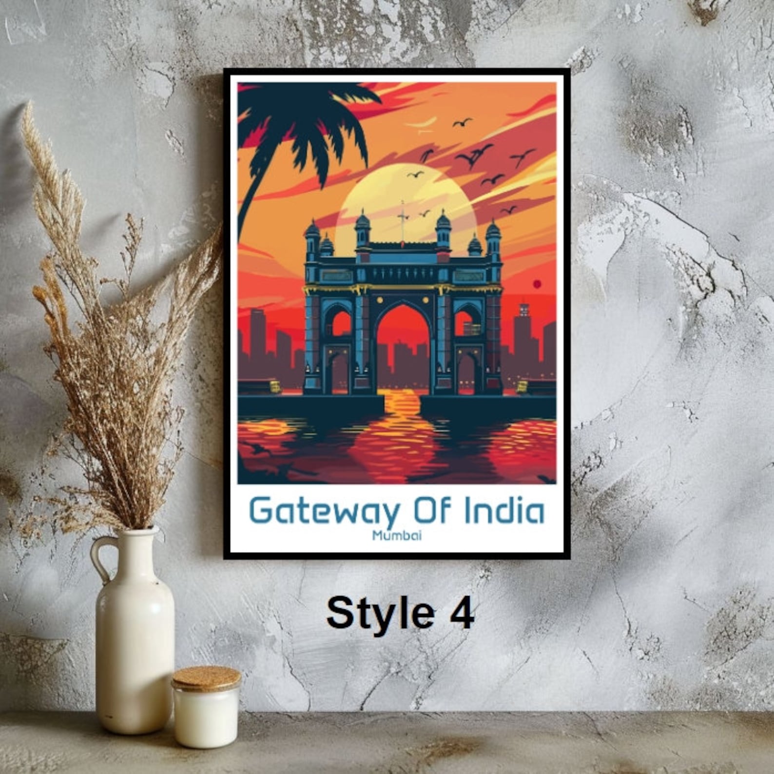 Gateway of India Poster Travel Wall Print India Mumbai Gateway of India ...