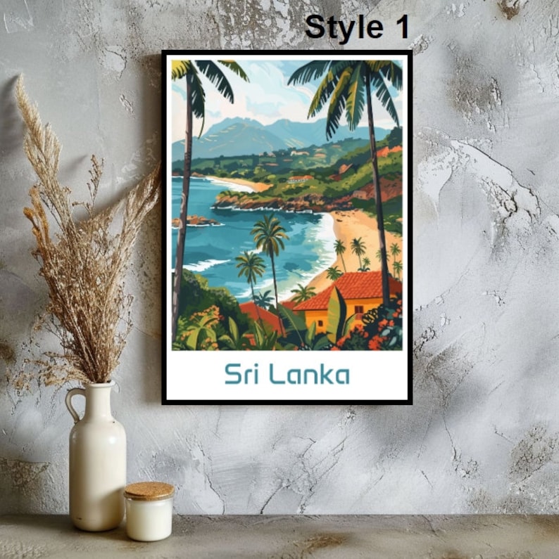 Sri Lanka Travel Poster Print Wall Sri Lanka South Asia Poster Wall ...