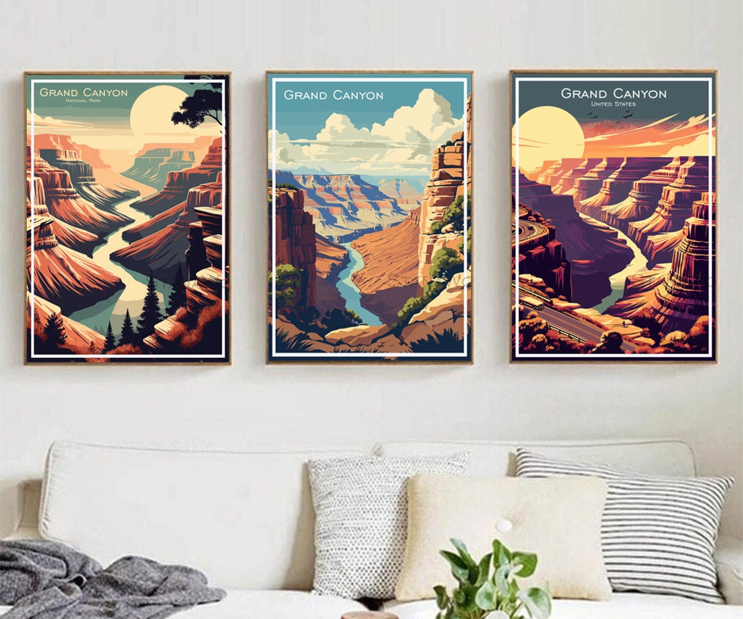 Grand Canyon Travel Poster Print Wall Art Grand Canyon Arizona Wall ...