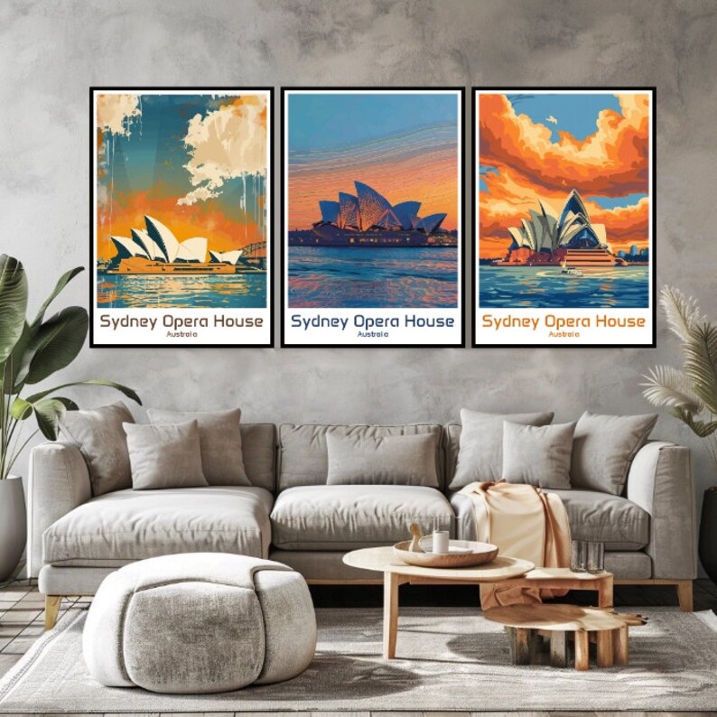 Sydney Opera House Australia Travel Poster Print Wall Australia Sydney ...
