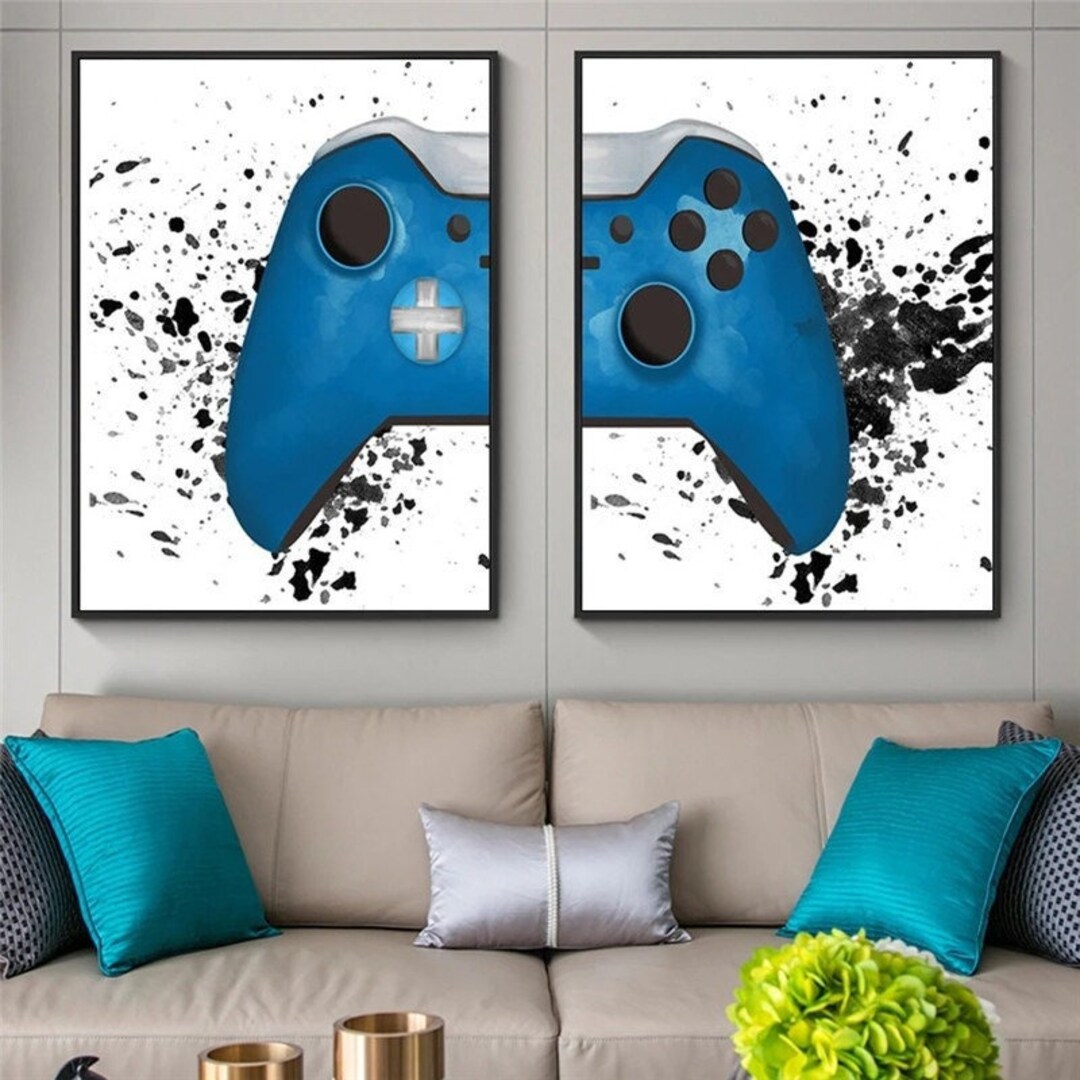 Gamepad Canvas Art Poster Gaming Controller Joystick Poster - Etsy