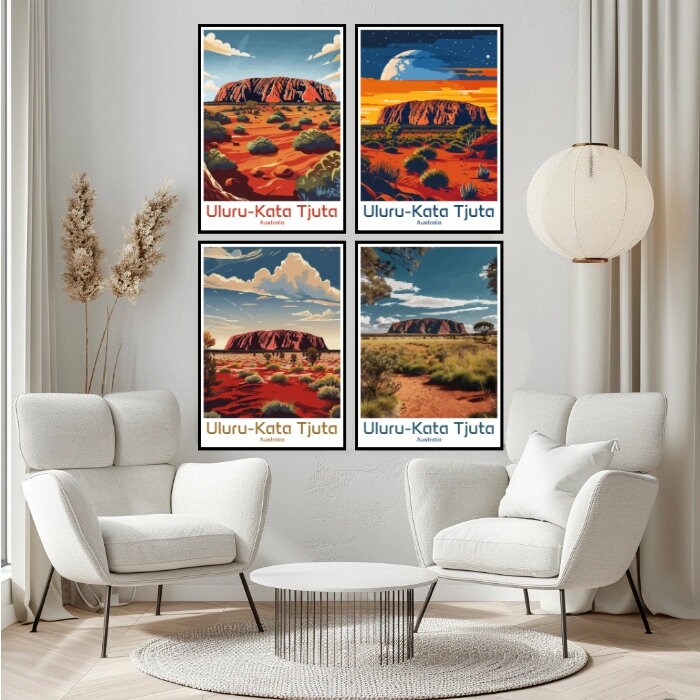 Uluru-kata Tjuta National Park Poster Travel Print Wall Uluru-kata ...