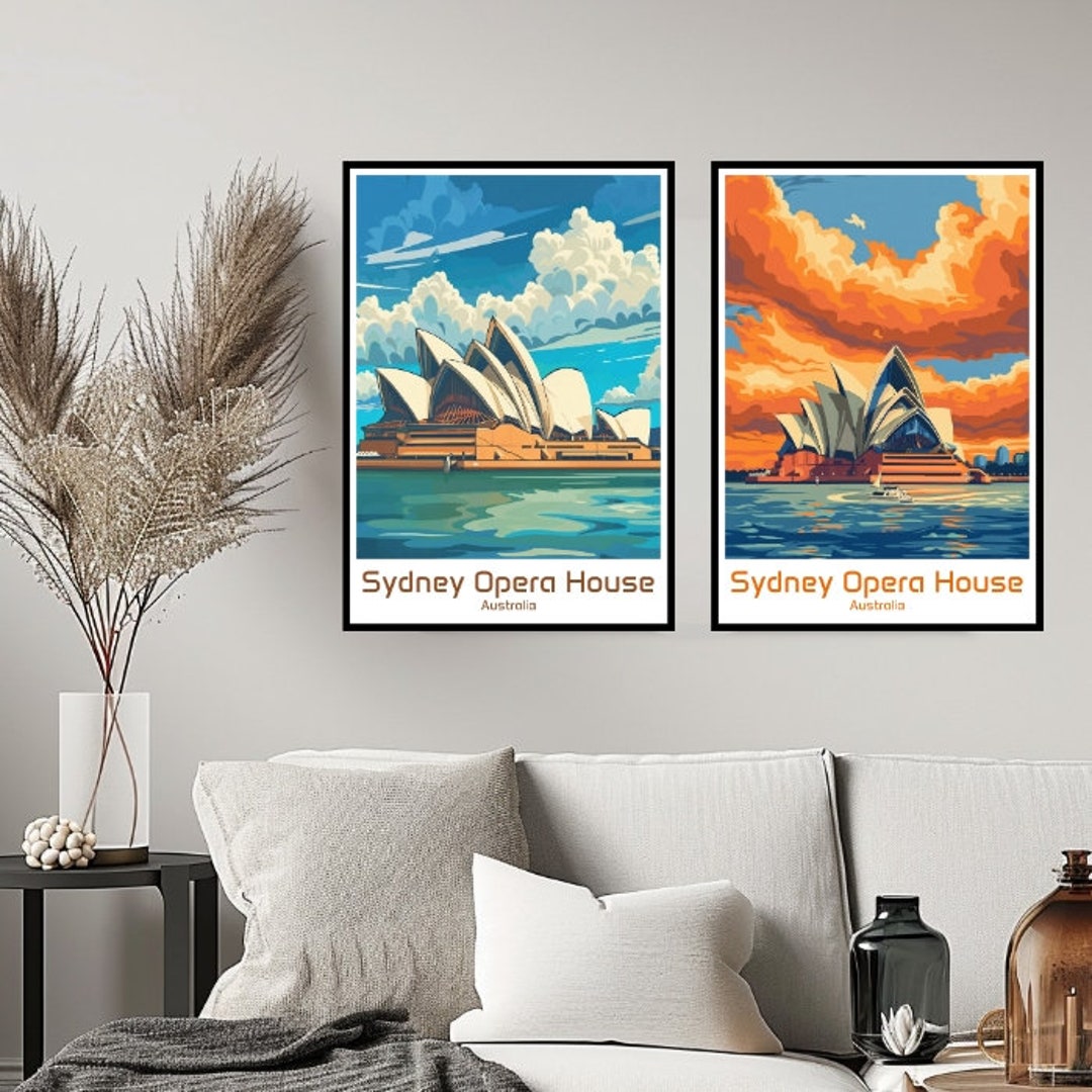Sydney Opera House Australia Travel Poster Print Wall Australia Sydney ...