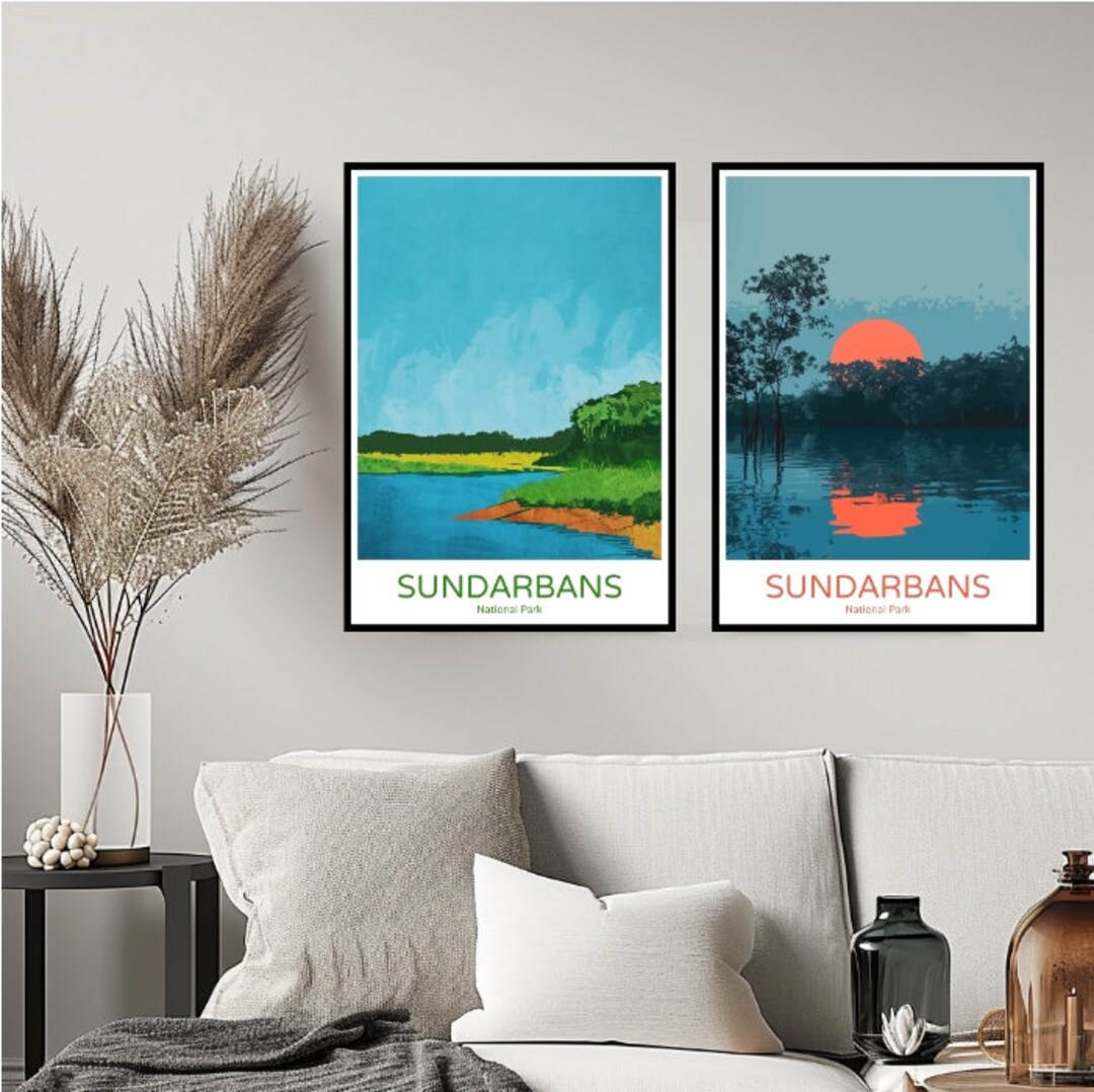 Sundarbans National Park India Poster Travel Print Sundarbans Tiger ...