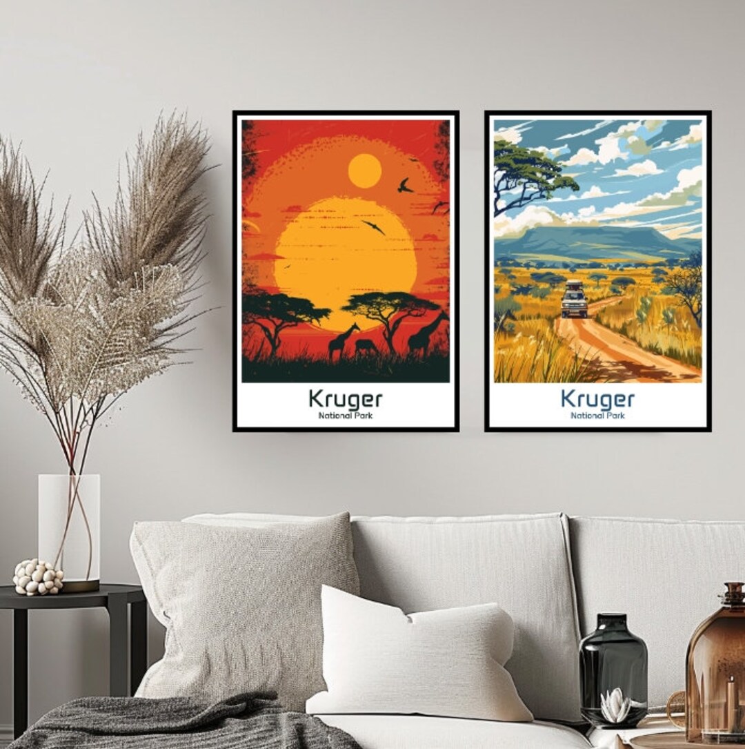 Kruger National Park Poster Travel Print South Africa Kruger Park Wall ...
