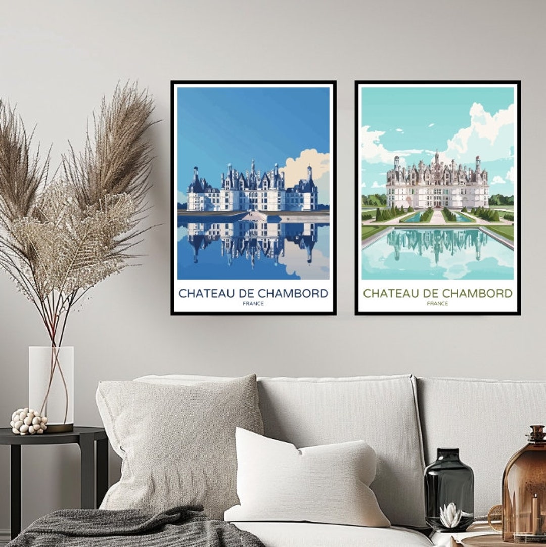 Château De Chambord France Poster Travel Print Chambord Centre-val De ...