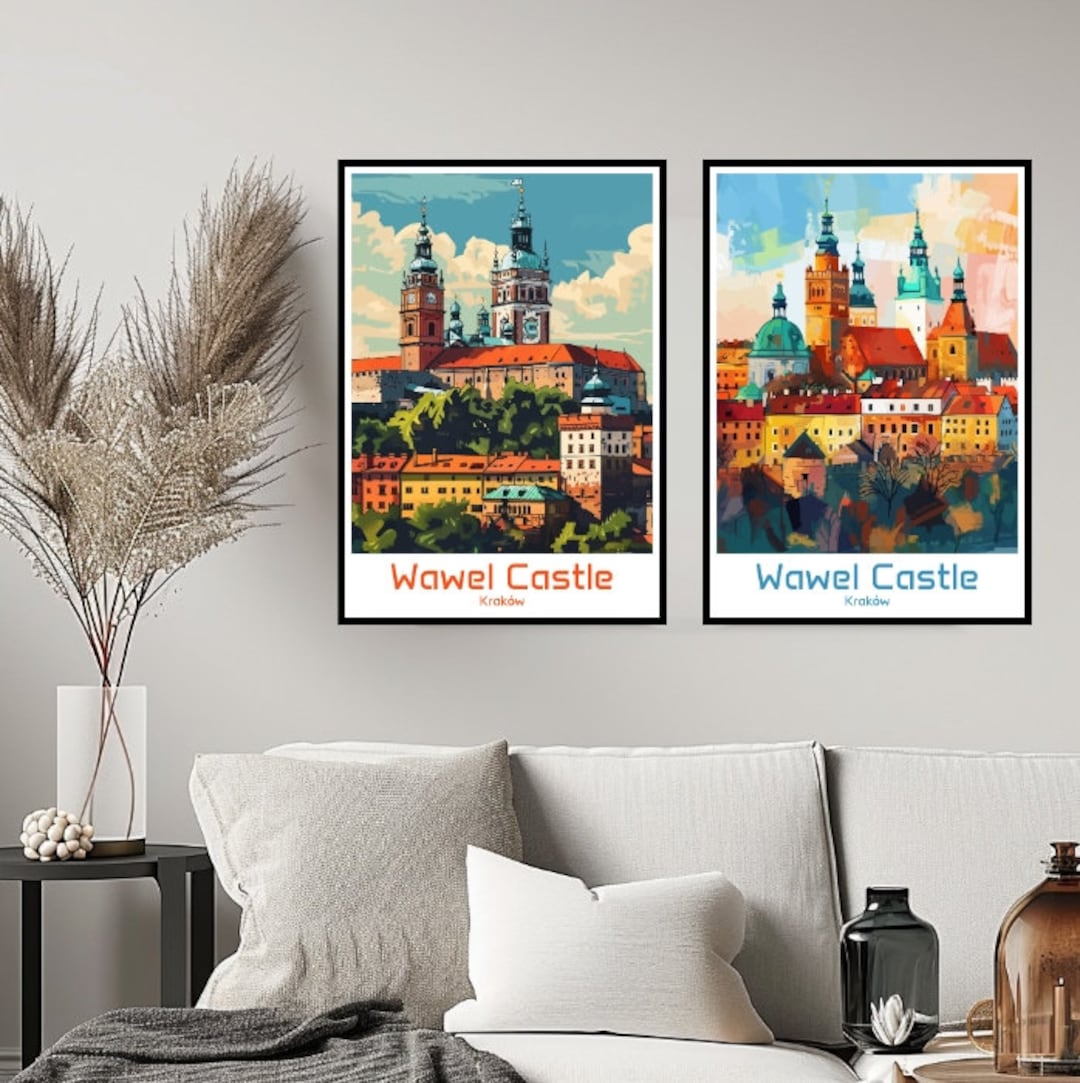 Wawel Castle Poster Travel Print Wall Poland Kraków Wawel Poster Wall ...
