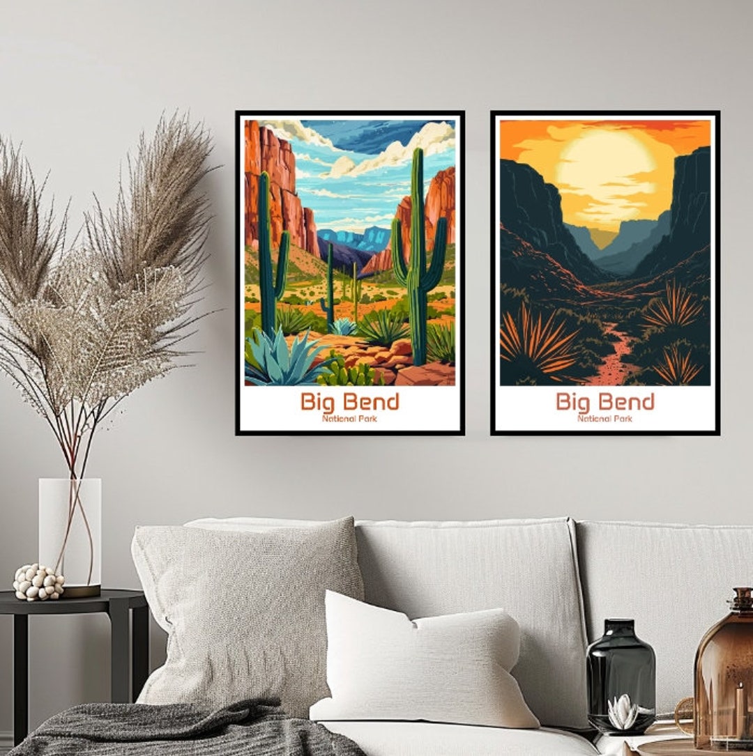 Big Bend National Park Poster Travel Print Big Bend Park Wall Art Home ...