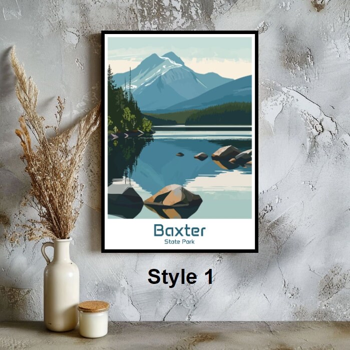 Baxter State Park Poster Travel Print USA Baxter State Park Wall Art ...
