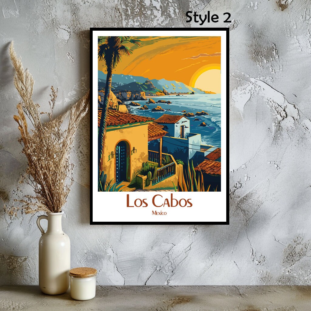 Los Cabos Mexico Travel Poster Print Wall Mexico Los Cabos Poster Wall ...