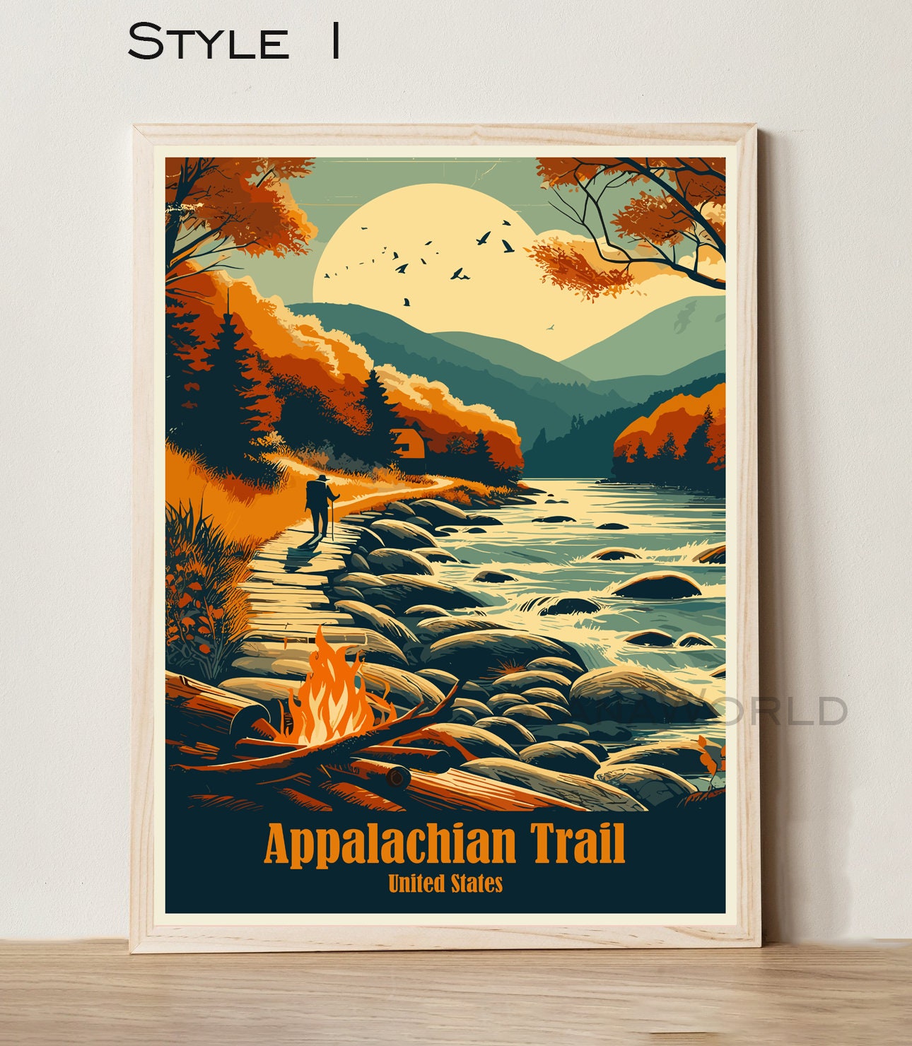 Appalachian Trail Unites States Travel Poster Print Wall Art ...