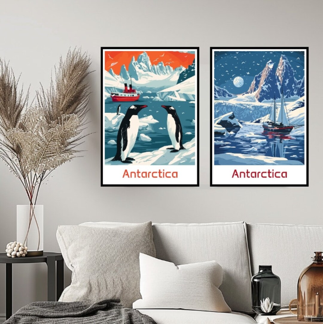 Antarctica Poster Travel Print Wall Antarctica Poster Wall Art Home ...