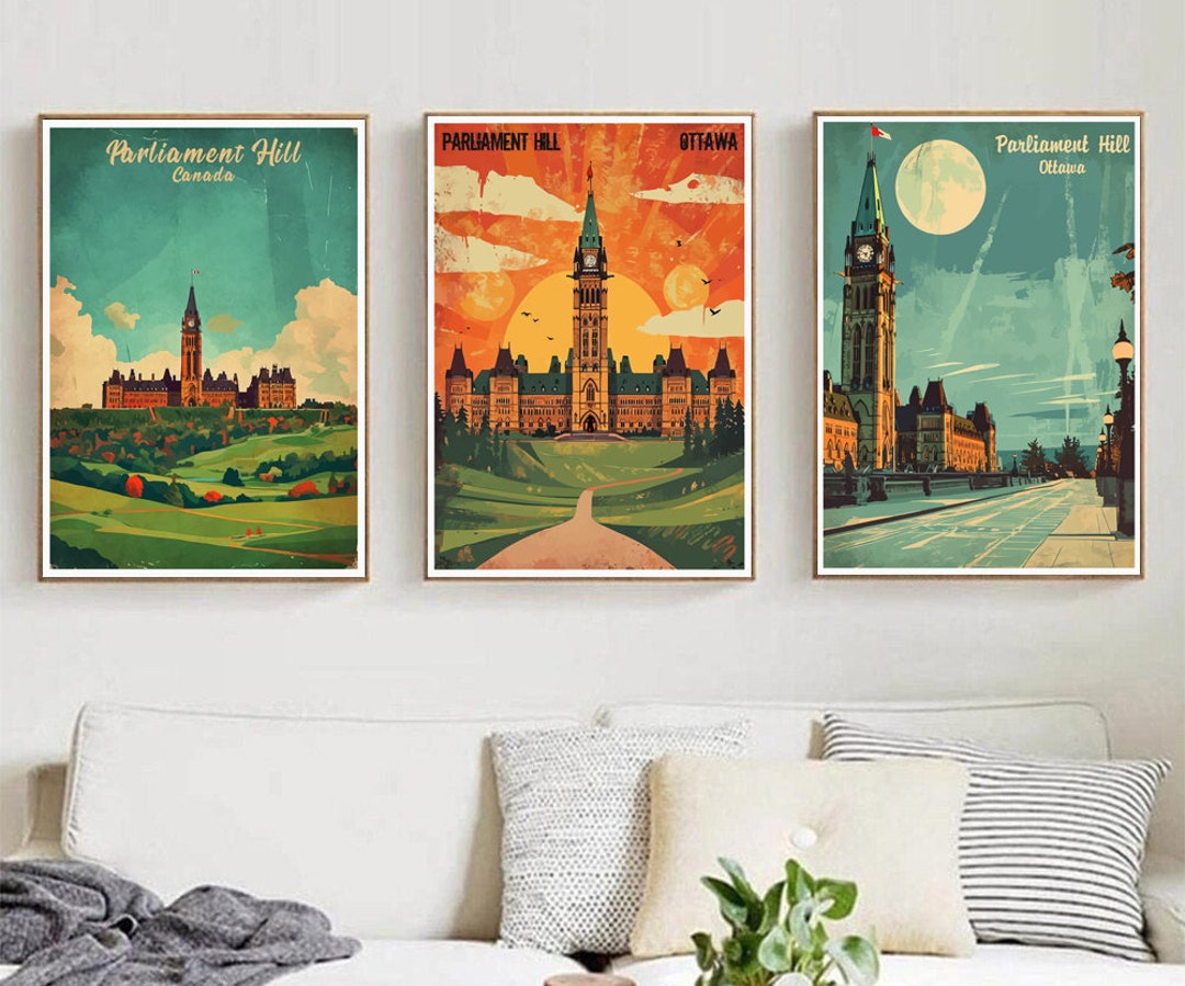 Parliament Hill Ottawa Canada Travel Poster Print Wall Art Ottawa ...