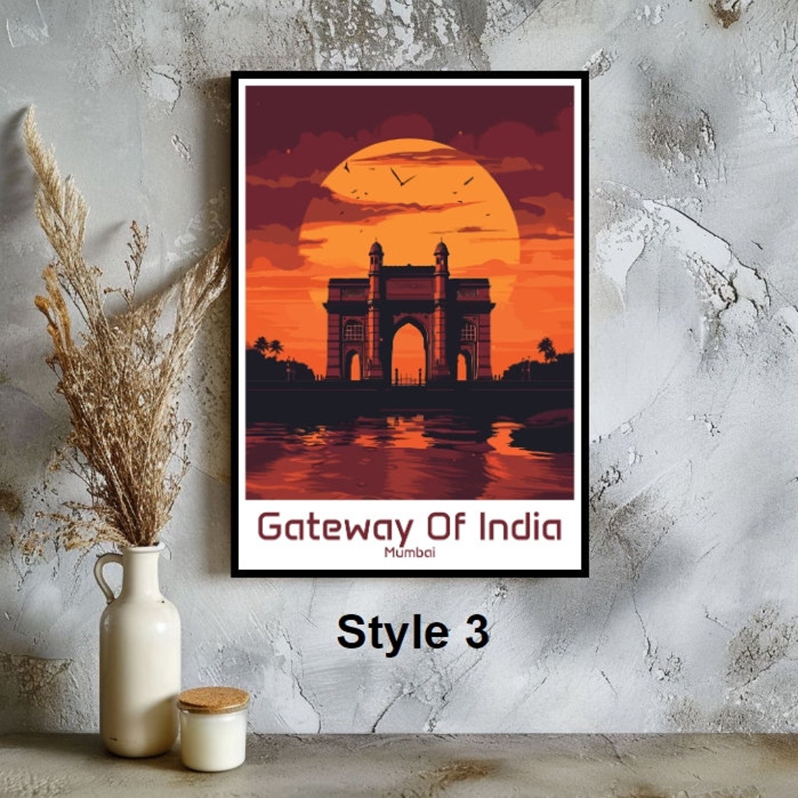 Gateway of India Poster Travel Wall Print India Mumbai Gateway of India ...