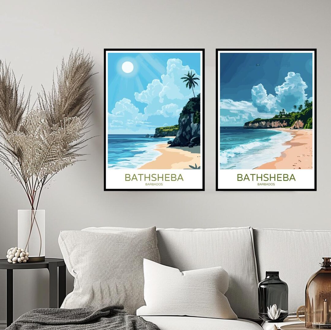 Bathsheba Barbados Poster Travel Print Bathsheba Beach Saint Joseph ...