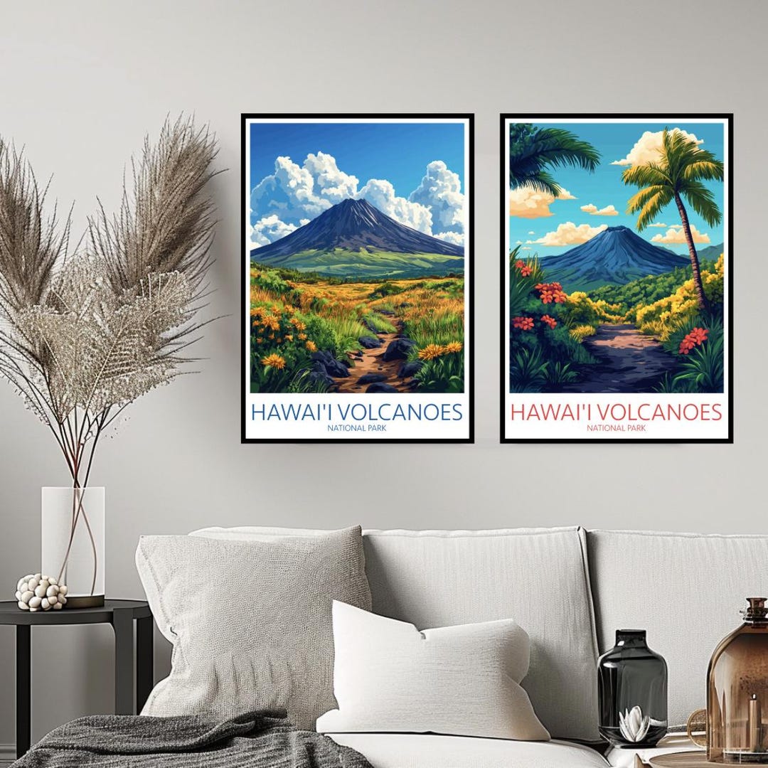 Hawai'i Volcanoes National Park Wall Poster Digital Print Hawaii Island ...