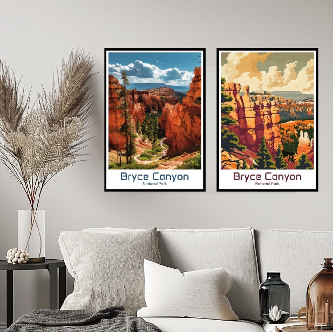 Bryce Canyon National Park Poster Travel Print Utah Bryce Canyon Wall ...