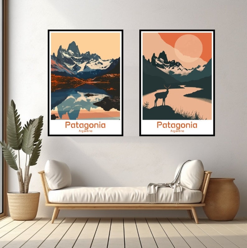 Patagonia Argentina Poster Travel Print Wall Argentina Patagoniaposter ...
