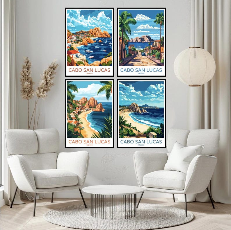 Cabo San Lucas Mexico Poster Travel Print Cabo San Lucas Baja ...