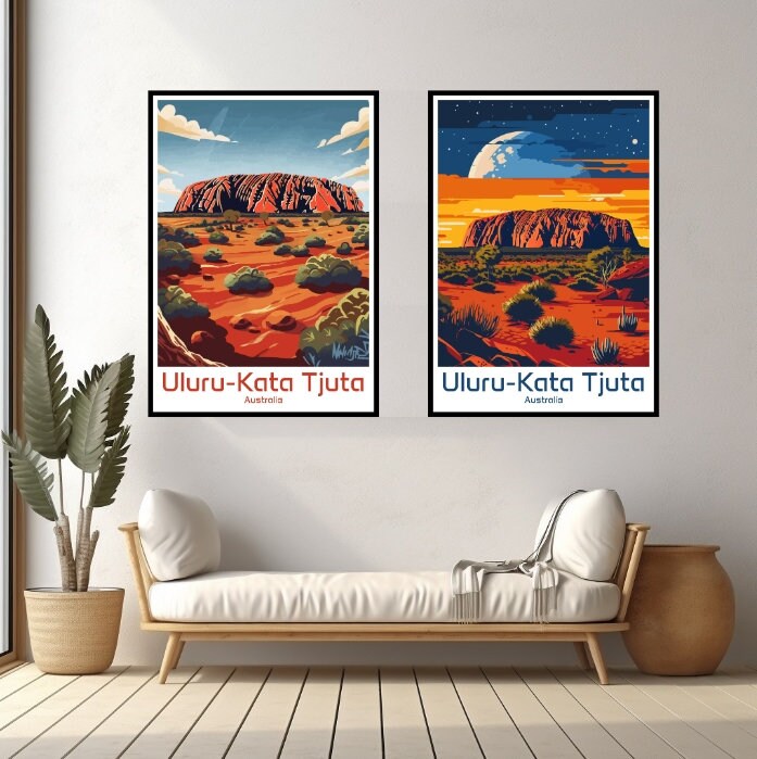 Uluru-kata Tjuta National Park Poster Travel Print Wall Uluru-kata ...